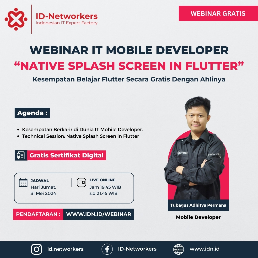 Webinar Native Splash Screen Flutter 31 Mei 2024 - LMS ID-Networkers Webinar Native Splash Screen Flutter 31 Mei 2024 - LMS ID-Networkers
