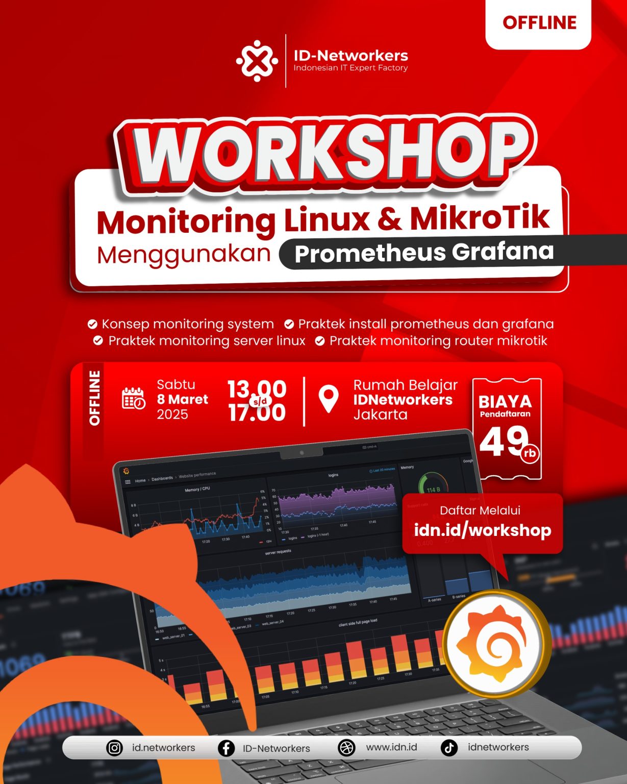 Workshop Monitoring linux dan mikrotik menggunakan Prometheus Grafana (Offline & Online) - LMS ...