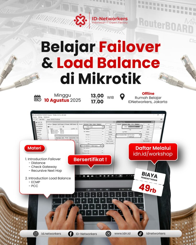 Belajar Failover & Load Balance Di Mikrotik - LMS ID-Networkers