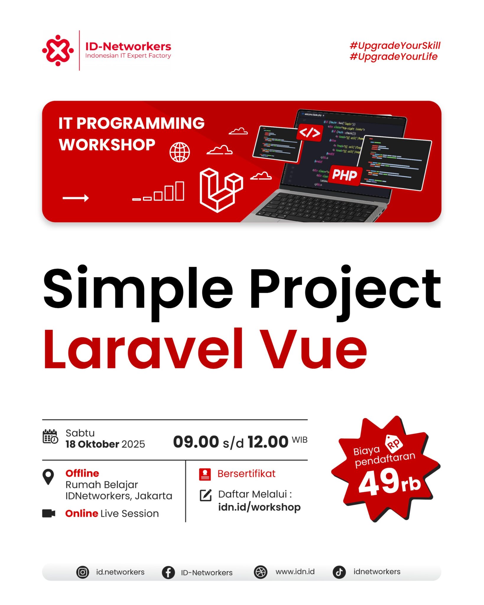 Simple Project Laravel Vue - LMS ID-Networkers